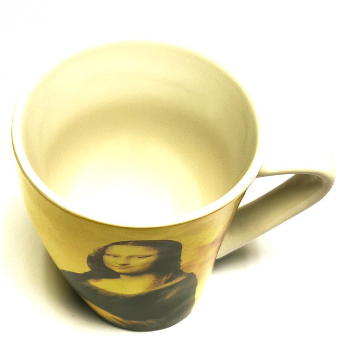 EUROVILAG TRENDSHOP - Kaffeetasse Tasse MONA LISA geschwungene Form Keramik