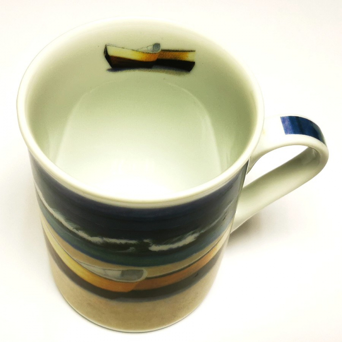 EUROVILAG TRENDSHOP - Kaffeetasse Tasse BOOT MEER SANDSTRAND Design Keramik