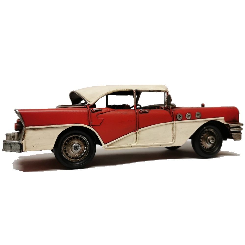 EUROVILAG TRENDSHOP - US Straßenkreuzer Auto rot weiß Blechauto Blech ...