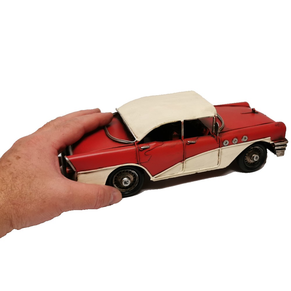 EUROVILAG TRENDSHOP - US Straßenkreuzer Auto rot weiß Blechauto Blech ...