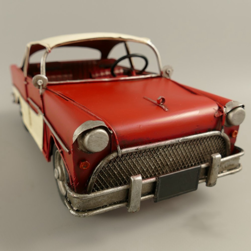EUROVILAG TRENDSHOP - US Straßenkreuzer Auto rot weiß Blechauto Blech ...