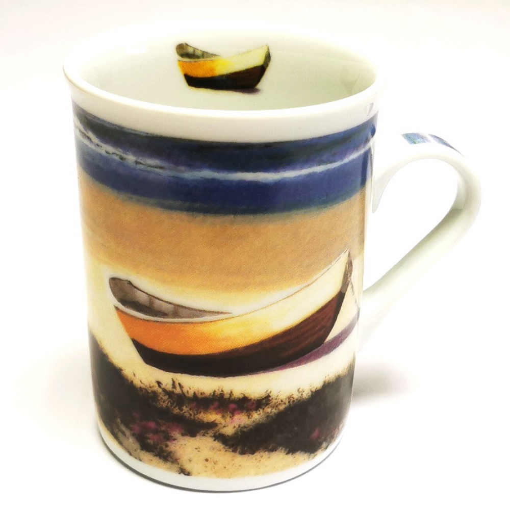 EUROVILAG TRENDSHOP - Kaffeetasse Tasse BOOT MEER SANDSTRAND Design Keramik