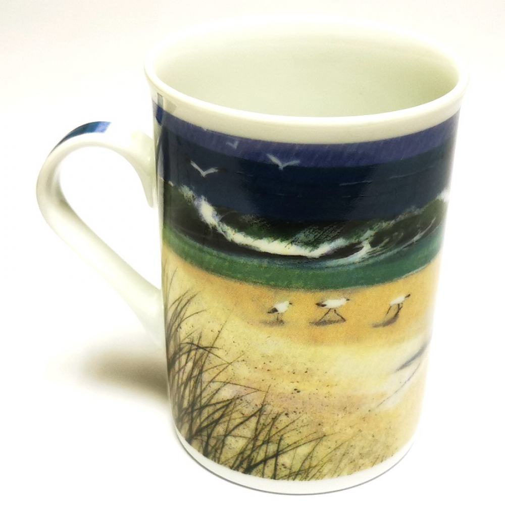 EUROVILAG TRENDSHOP - Kaffeetasse Tasse BOOT MEER SANDSTRAND Design Keramik